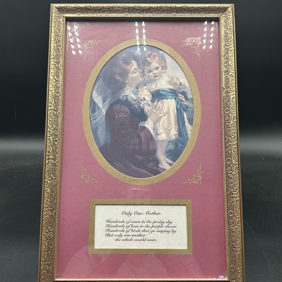 Vintage | Wall Decor | Vintage Only One Mother Gold Framed Mother And ...